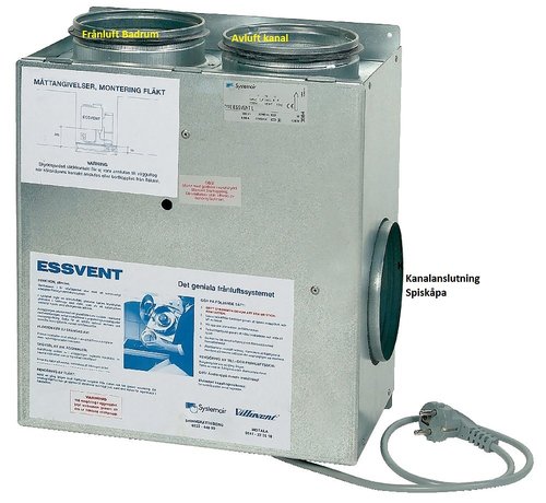 Essvent S Enessen C1 120F Systemair Fraktfritt - RCV-Ventilation