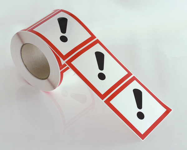 Varselmerke Helsefare GHS 07-10x10 cm