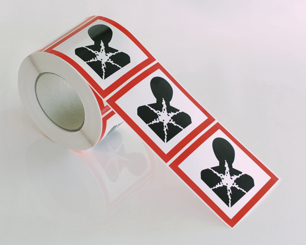 Varselmerke Kronisk helsefare GHS 08-10x10 cm