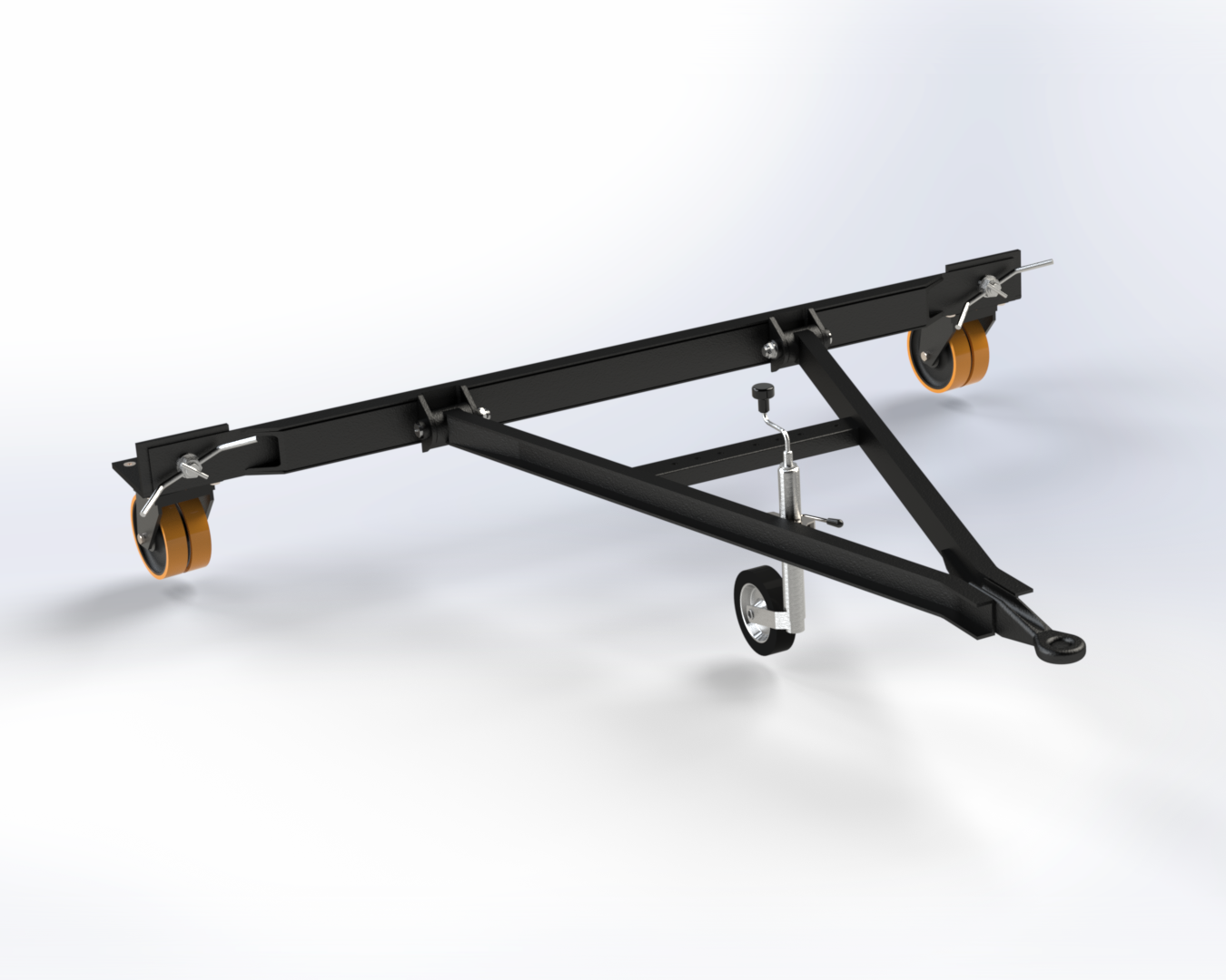 Triangeldragstång med stödhjul för container / Maxlast: 6 Ton (vid ...