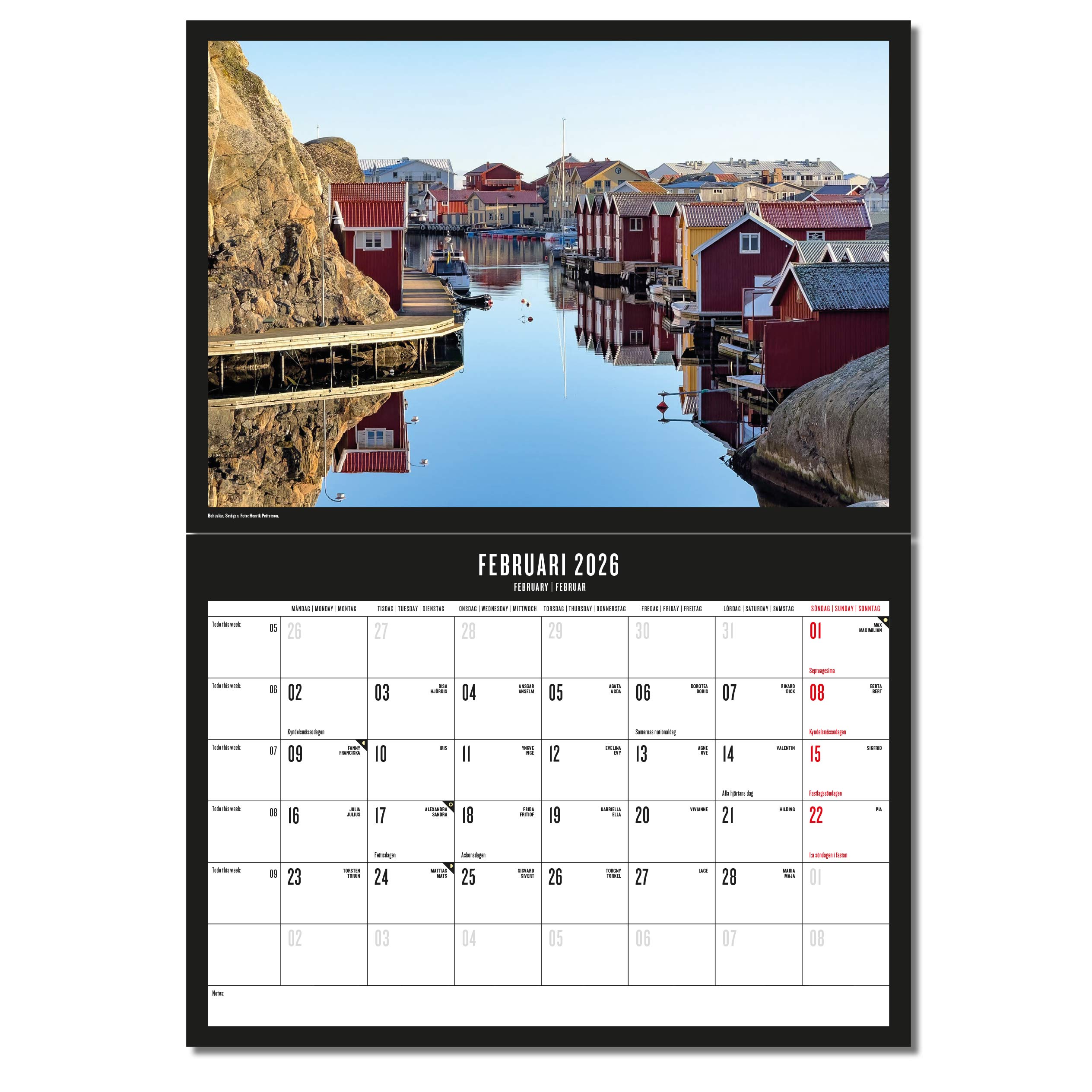 ALMANACKAN SWEDISH PLACES 2026 - Upplevas