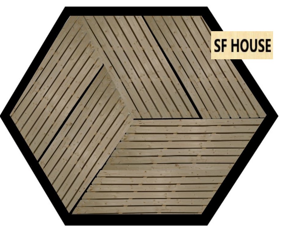 TRALLGOLV 6-kant - SF HOUSE