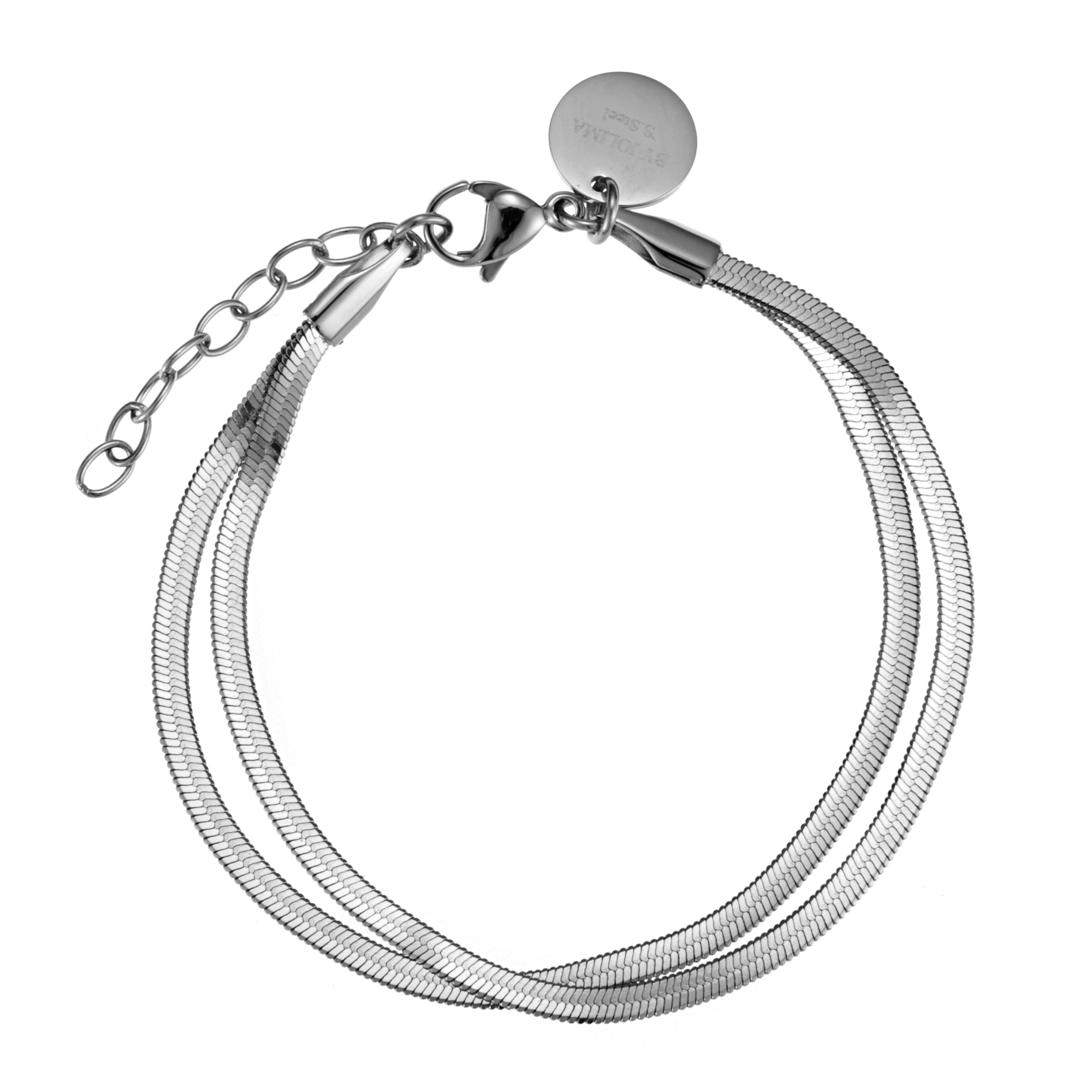 Angeline layer bracelet, steel - By Jolima