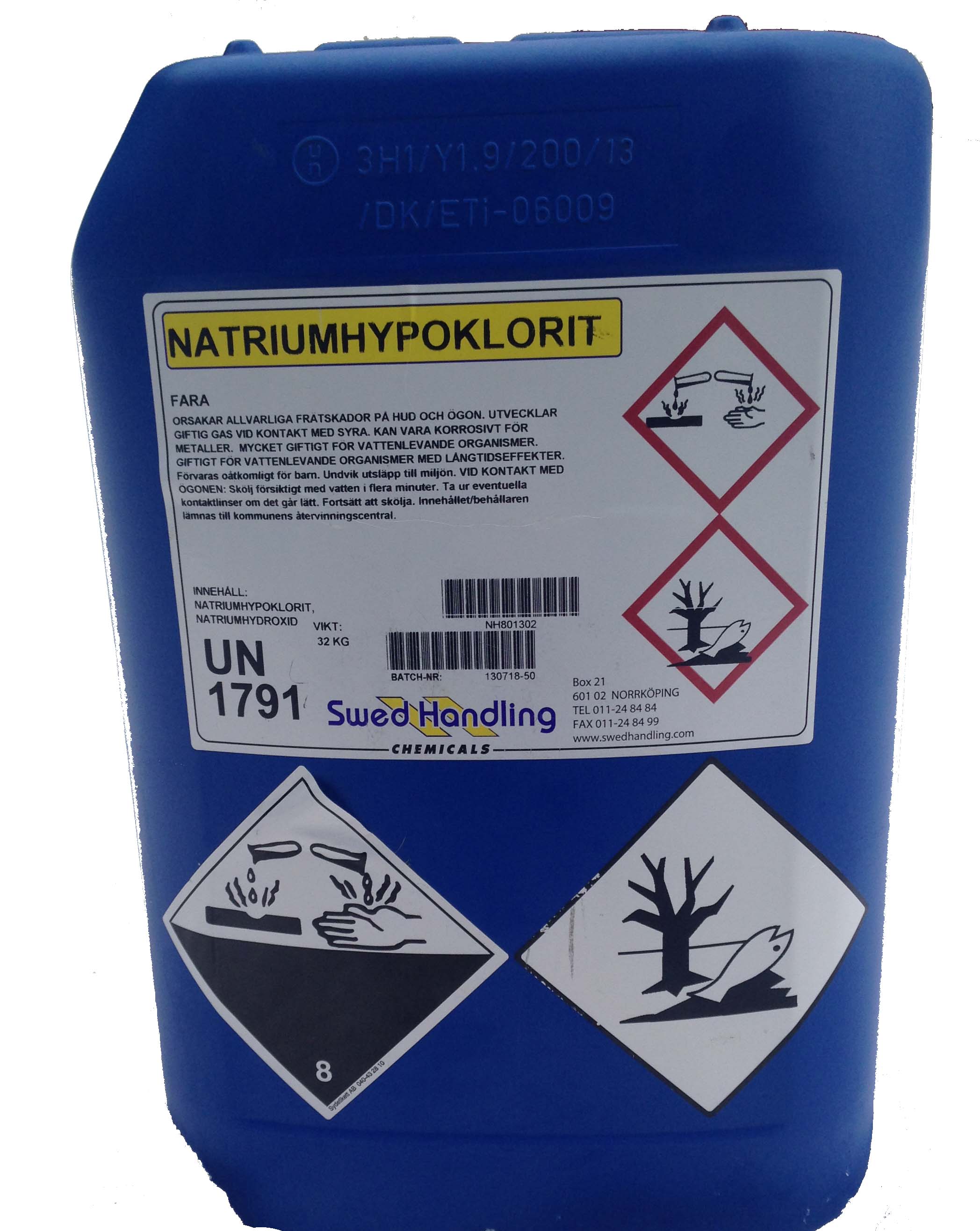 Natriumhypoklorit 30 Kg 25 L - Poolfolket
