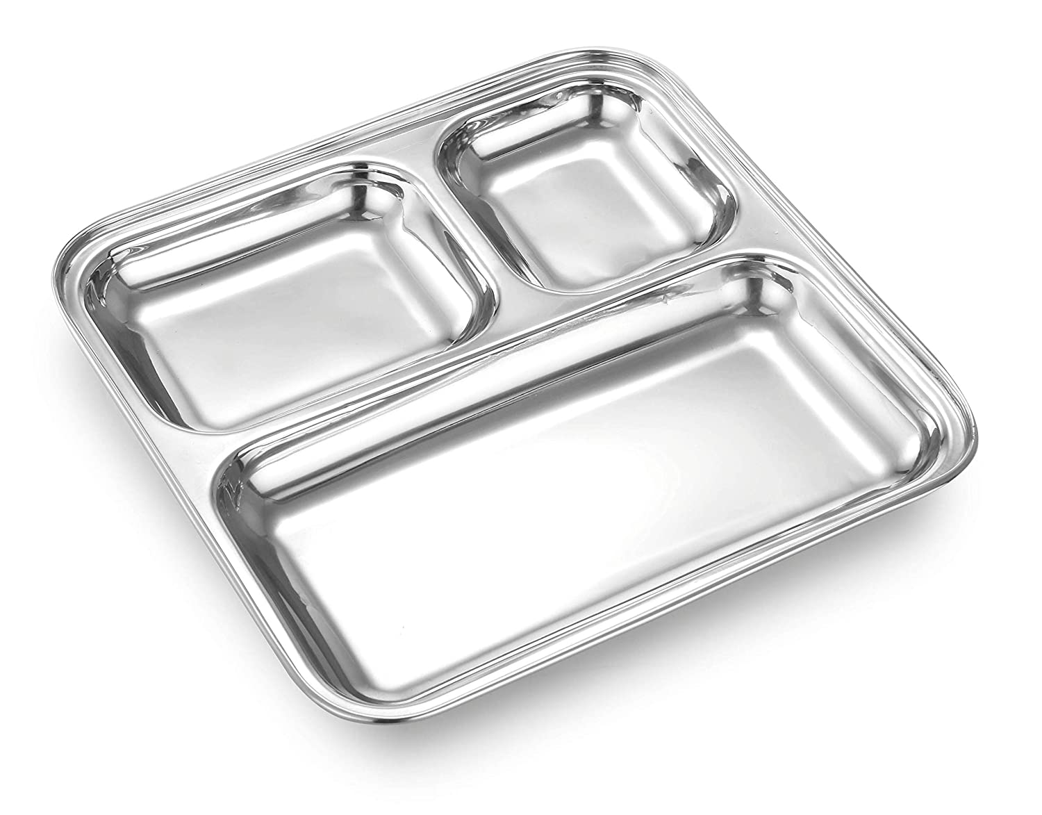 Stainless Steel Thali 3 Compartment - Taj Mahal Livs