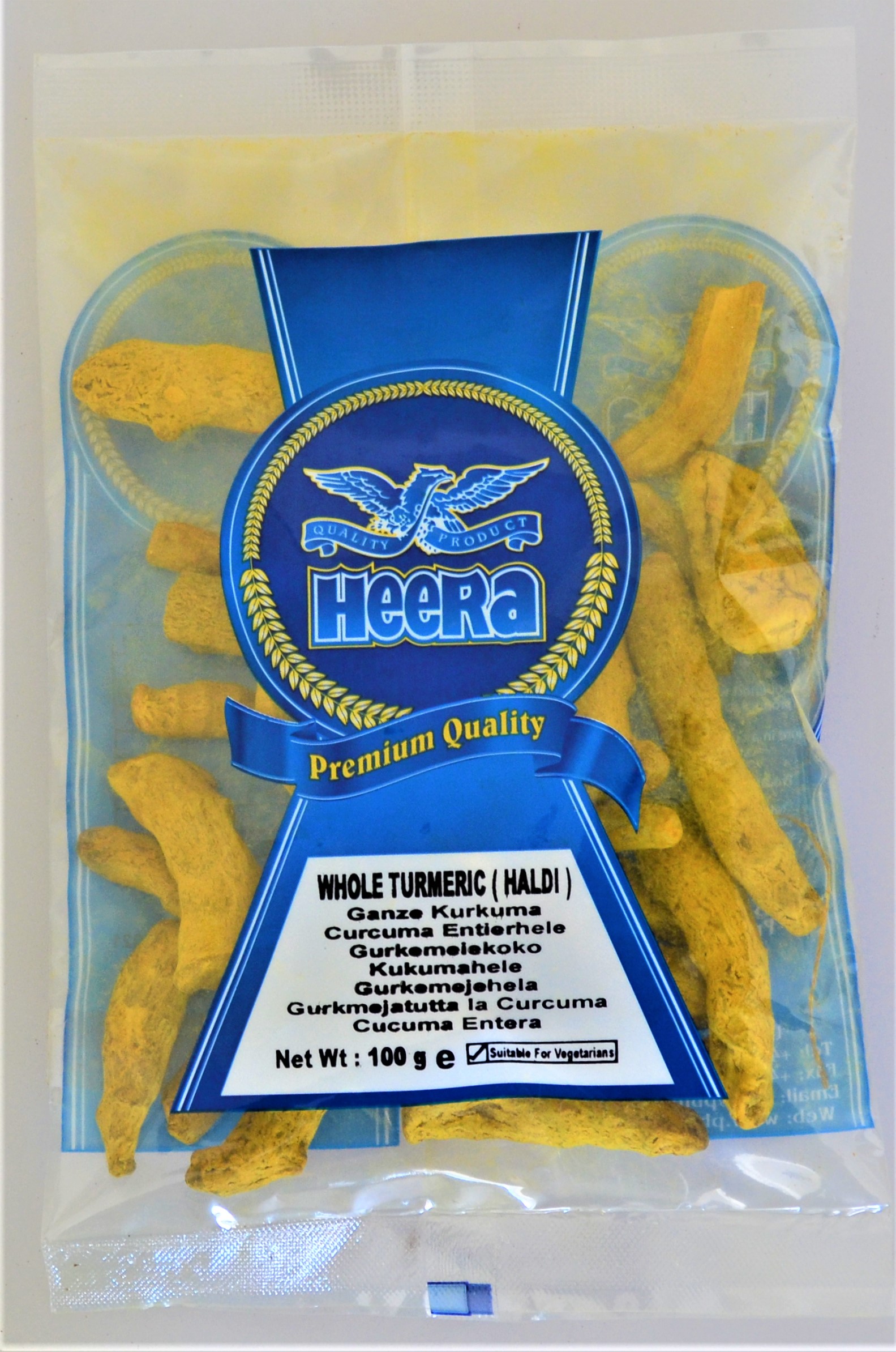 HEERA Gurkmeja (Haldi) (Turmeric) Whole 100g - Taj Mahal Livs