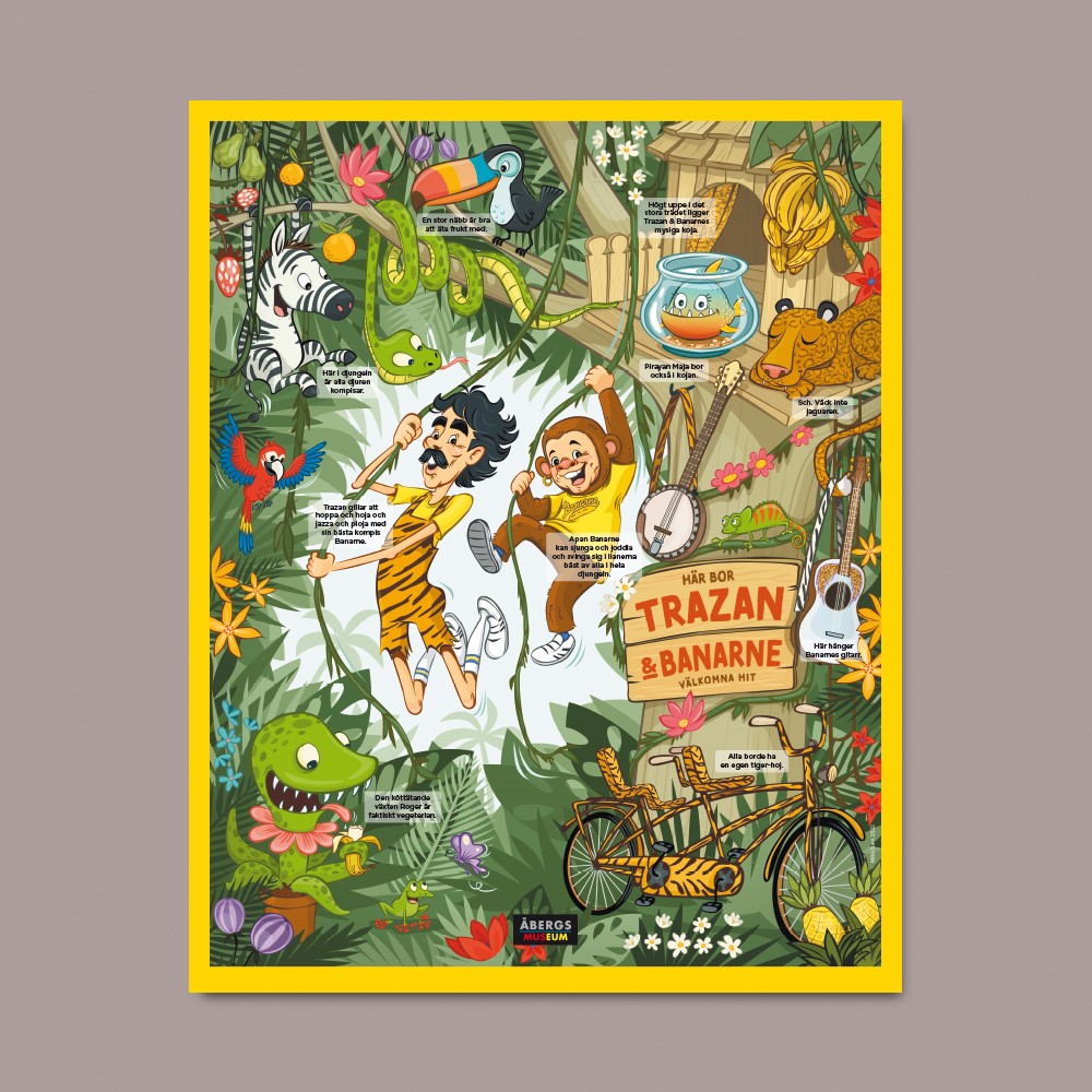 Trazan & Banarne, affisch 50x62,5 - Åbergs Shop