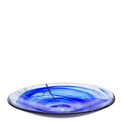 Kosta Boda - Contrast Plate Blue - Crystal of Sweden