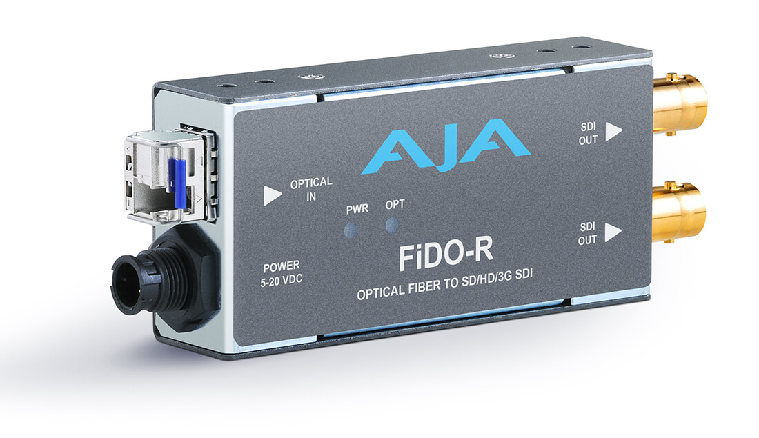 AJA FiDO-R: 1 ch LC Fiber to 3G-SDI Receiver - protel.se