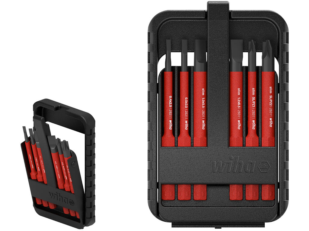 slimBit electric bit set Slotted, Pozidriv 7-pcs. incl. SlimBit box ...