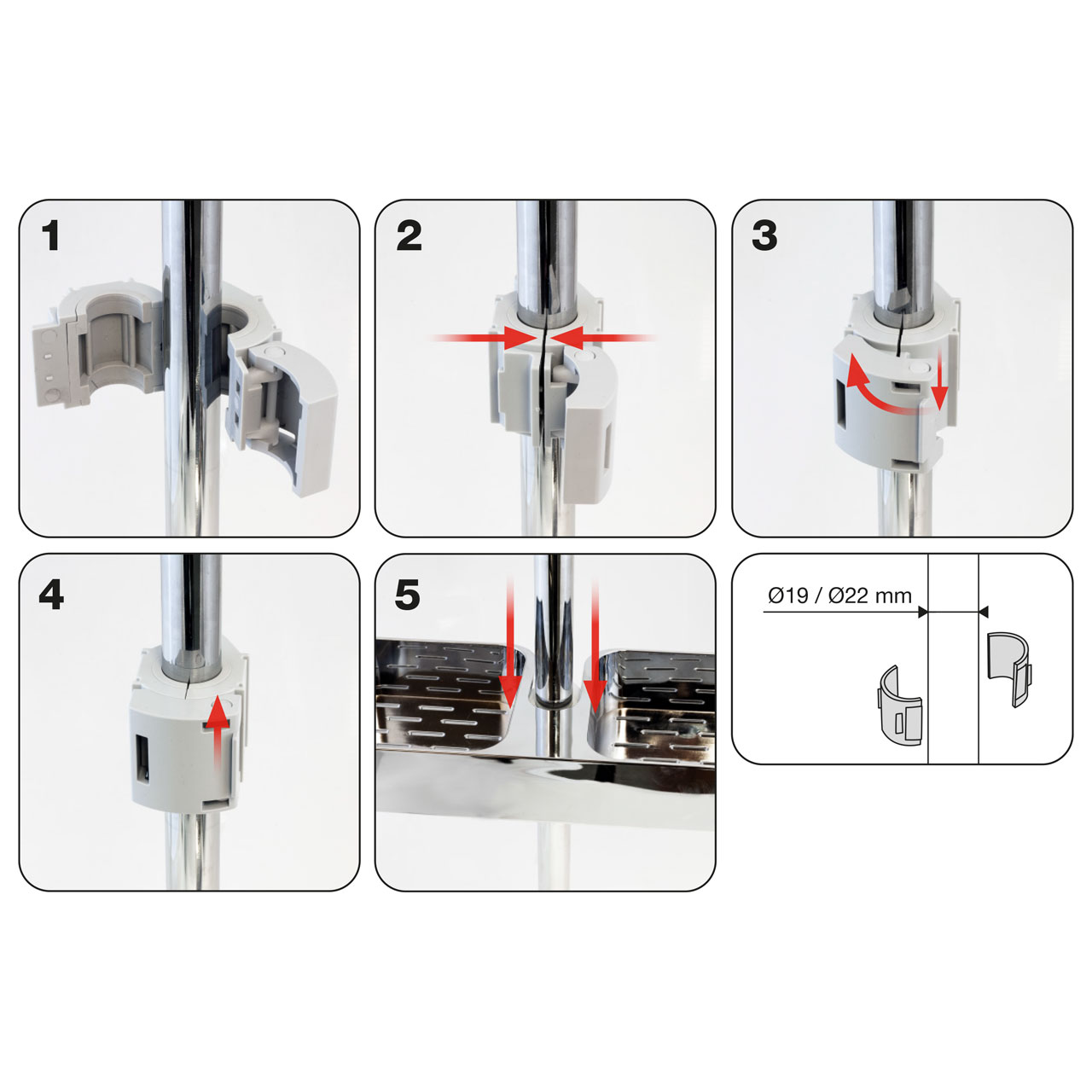 Snap-on soap dish - Duschy