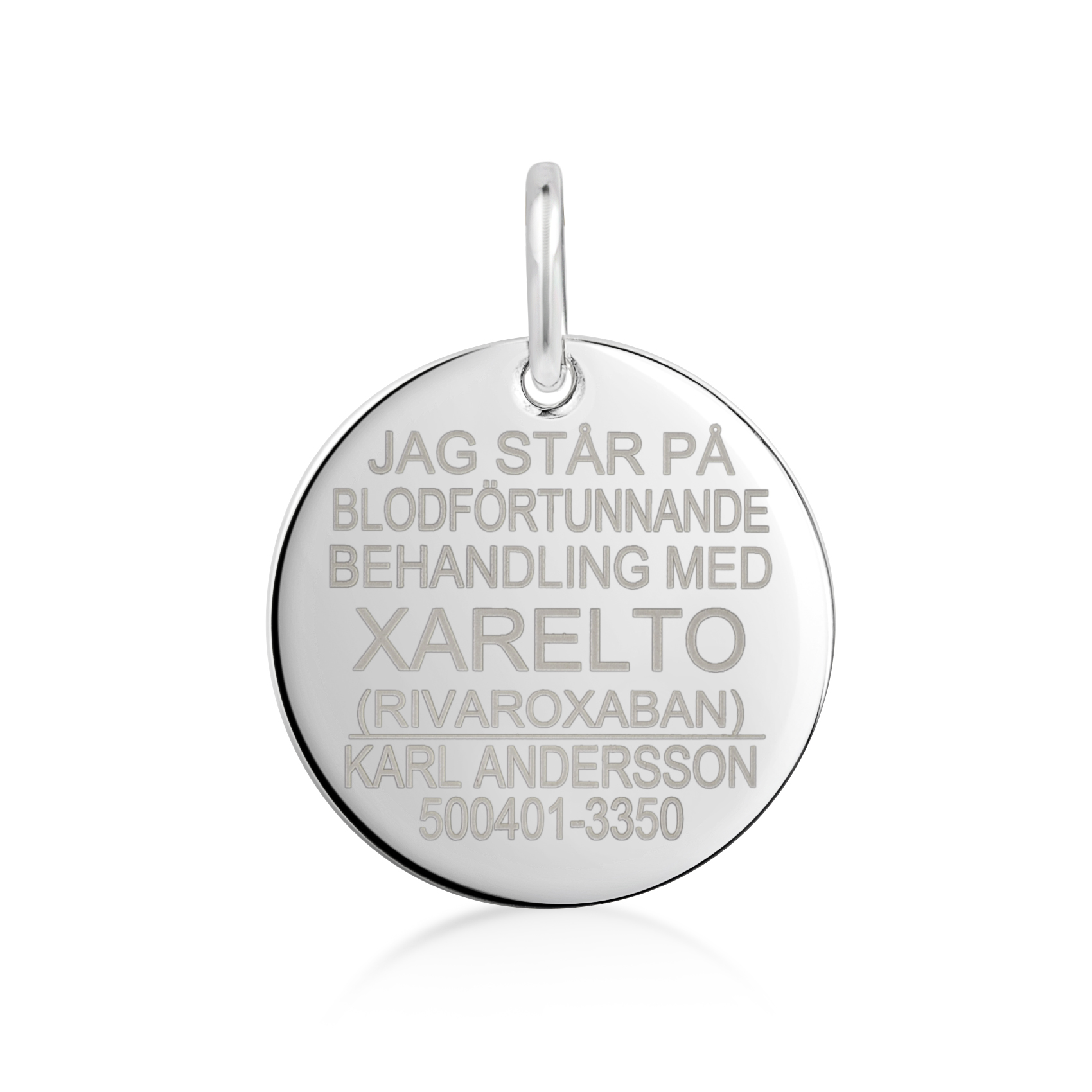 Xareltobricka Rund Äkta silver - Bohlins Guld