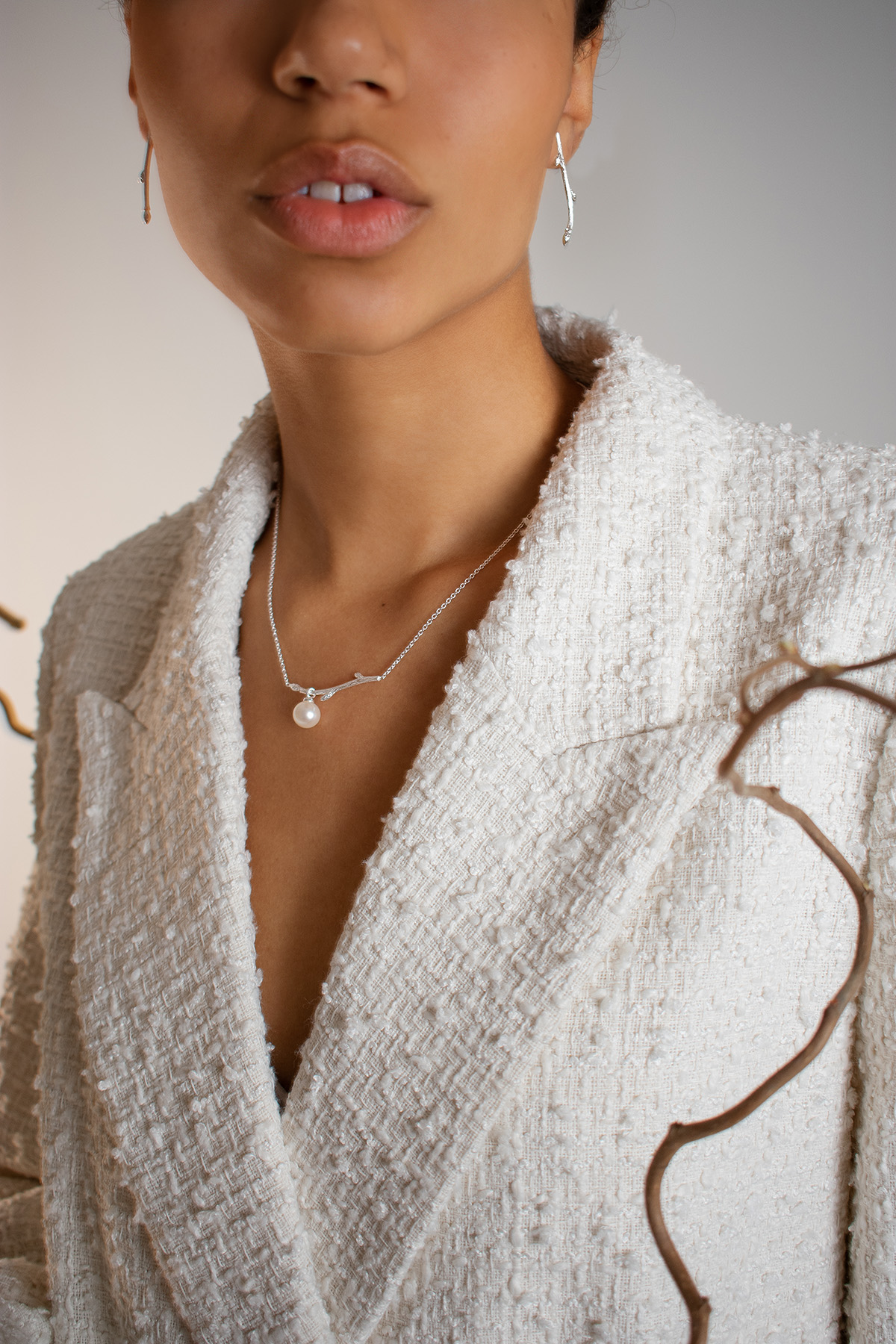 Zweig-Perlen-Halskette - Bohlins Guld