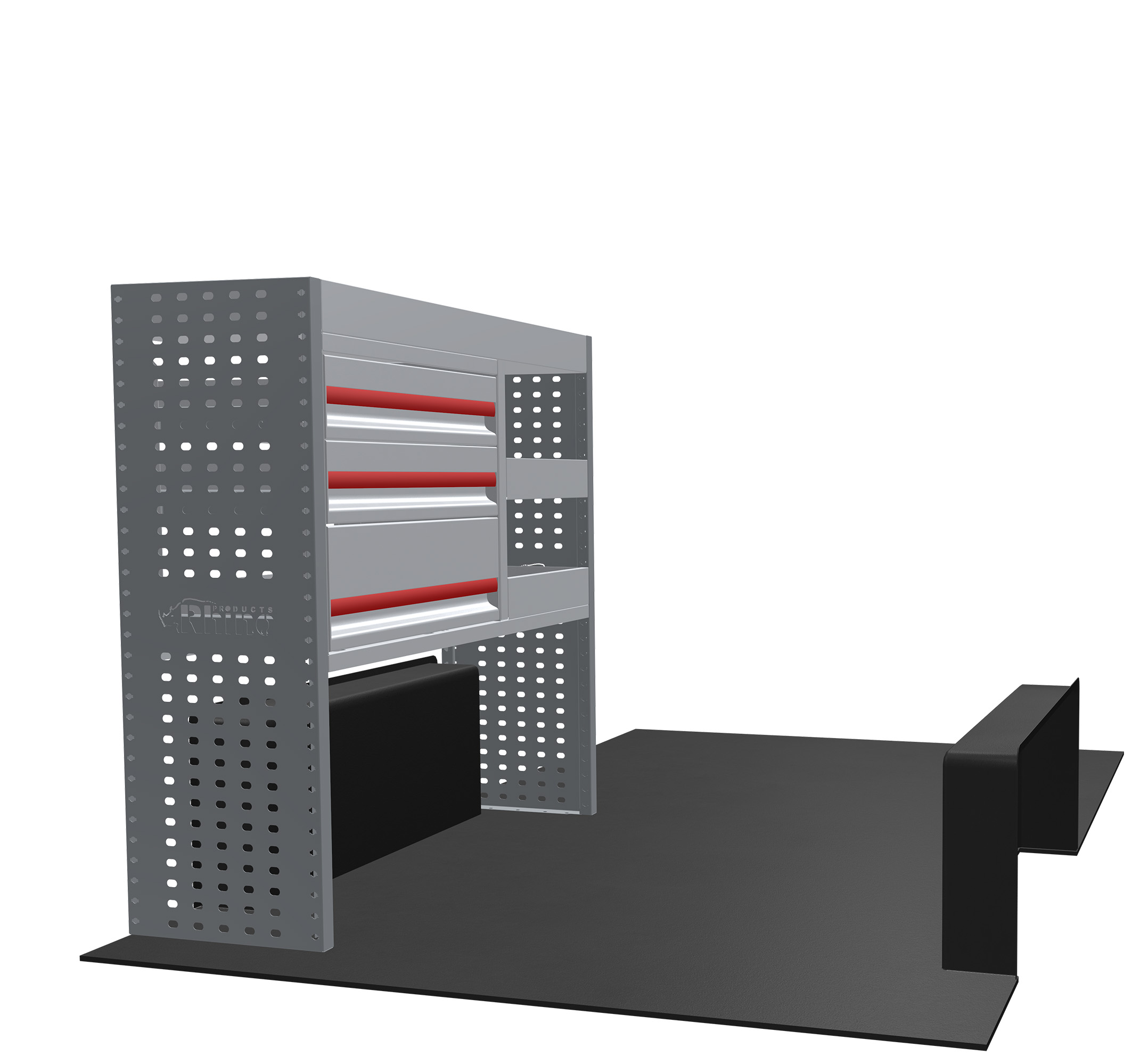 MR4 bilinredning hyllor och utdragbara lådor Ford Transit Custom 2023- - Rhino Products webshop ...