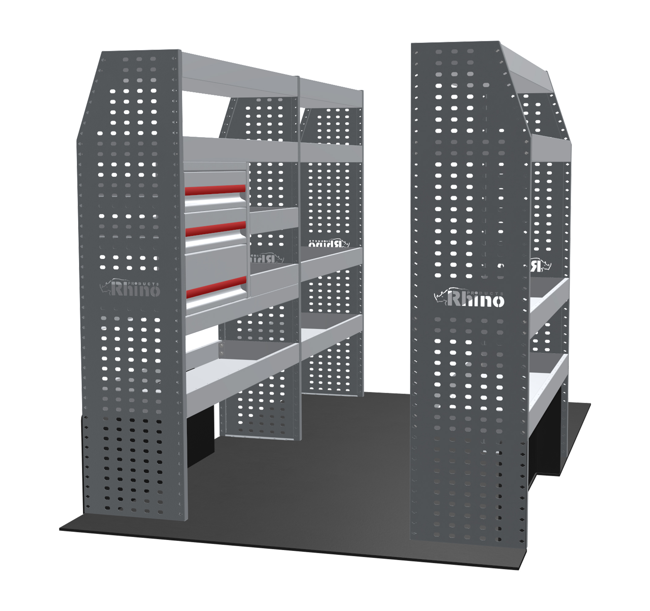 MR4 Fahrzeugeinrichtung Regale und Schubladen Ford Transit Custom 2013-2023 - Rhino Products ...