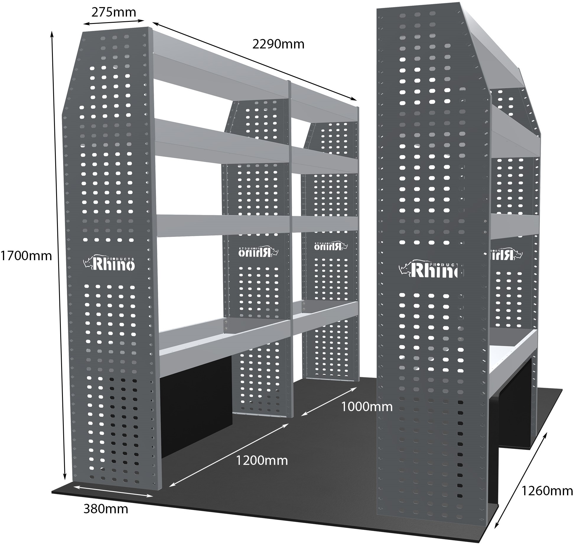 MR4 Fahrzeugeinrichtung Regale Volkswagen Crafter 2006-2017 - Rhino Products webshop - Germany