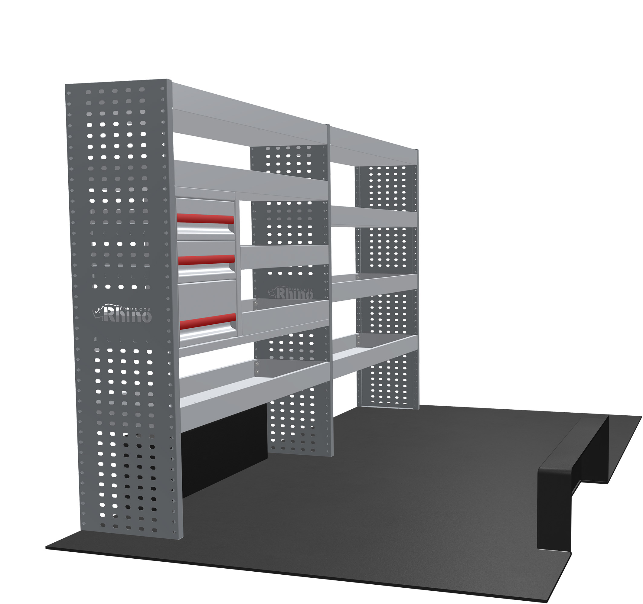 MR4 bilinredning hyllor och utdragbara lådor Volkswagen Crafter 2017- - Rhino Products webshop ...