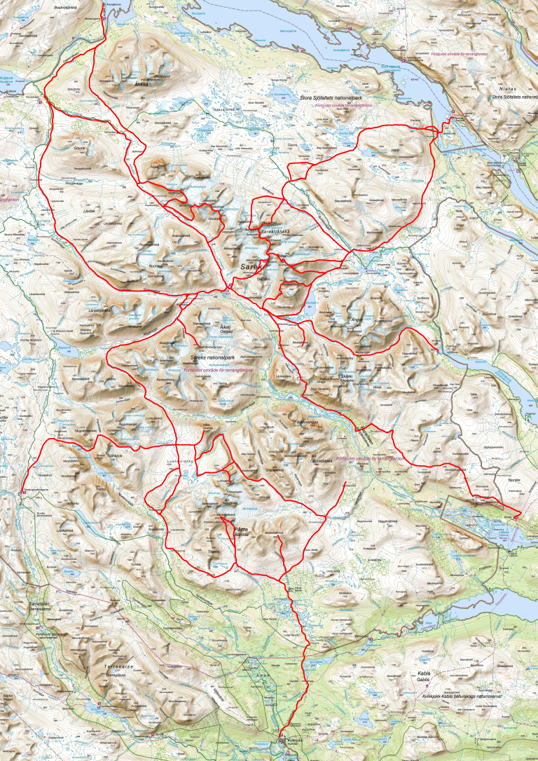 Sarek national park Guide book - Backpackinglight.dk