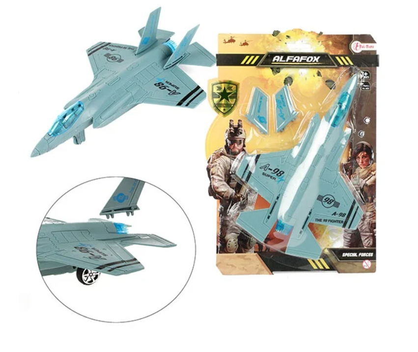 Alfafox Pull back military fighter jet - Robbis Hobby Shop