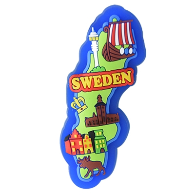 MAGNET SWEDEN MAP - Sverigedräkter