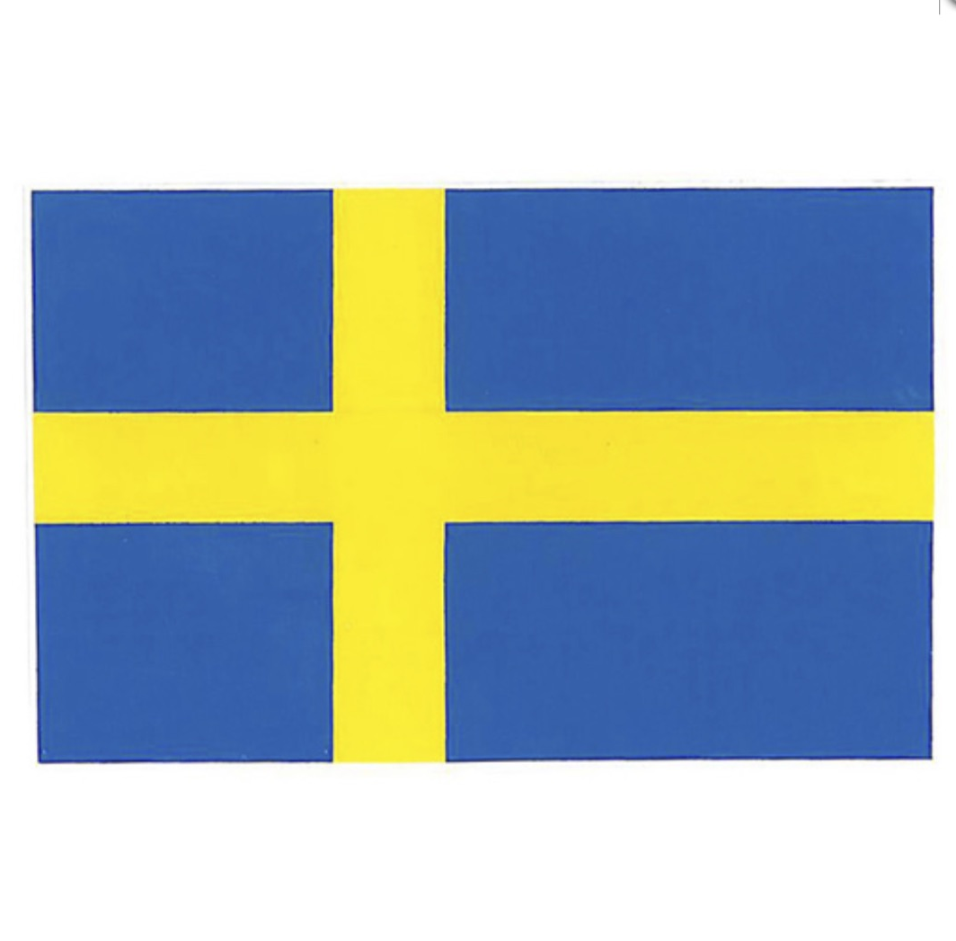 Plast Dekal Flaggor Sverige - Sverigedräkter