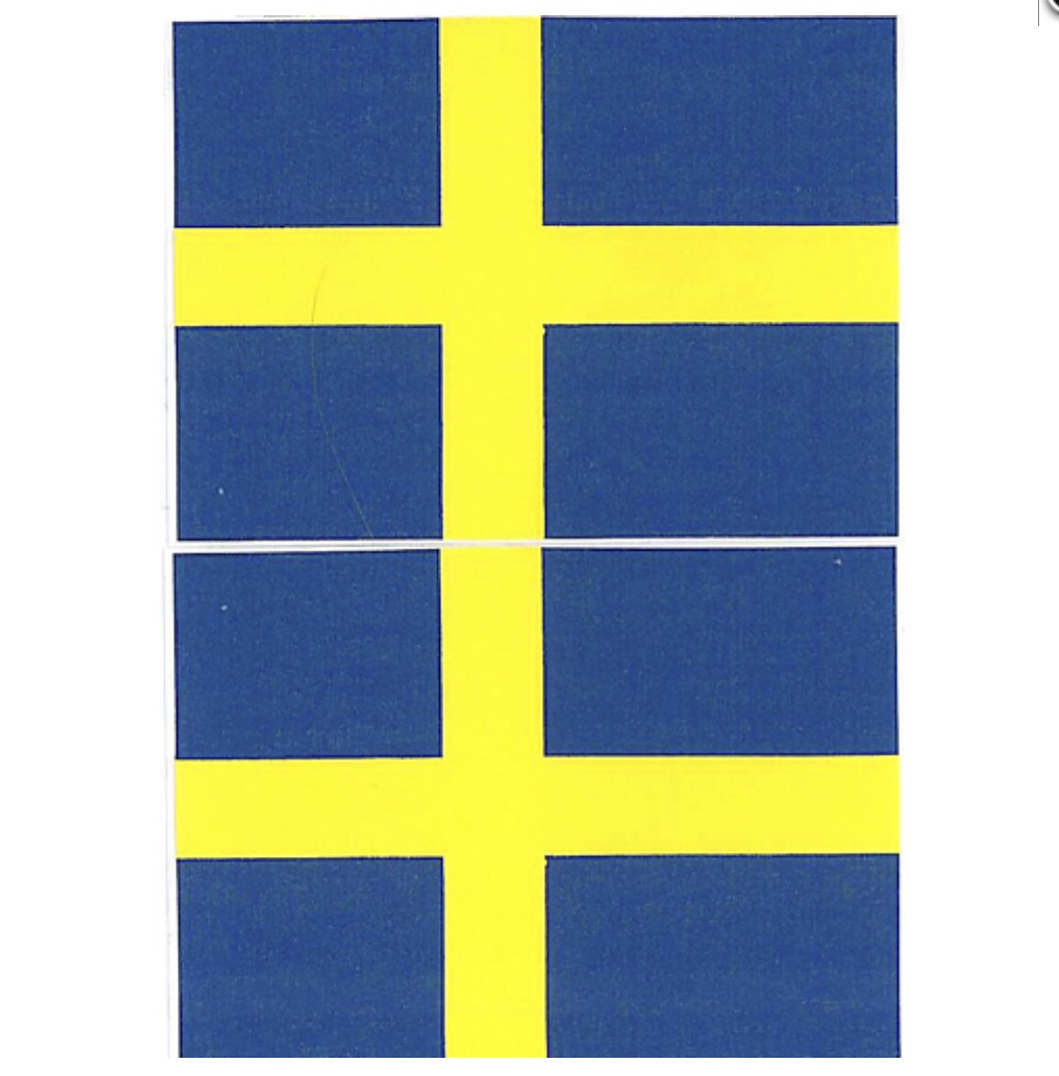 Plast Dekal Flaggor Sverige - Sverigedräkter