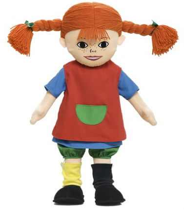 Pippi Doll Plush 40cm - Sverigedräkter