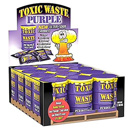Toxic Waste Purple Drums 12 x 42g - Dulces