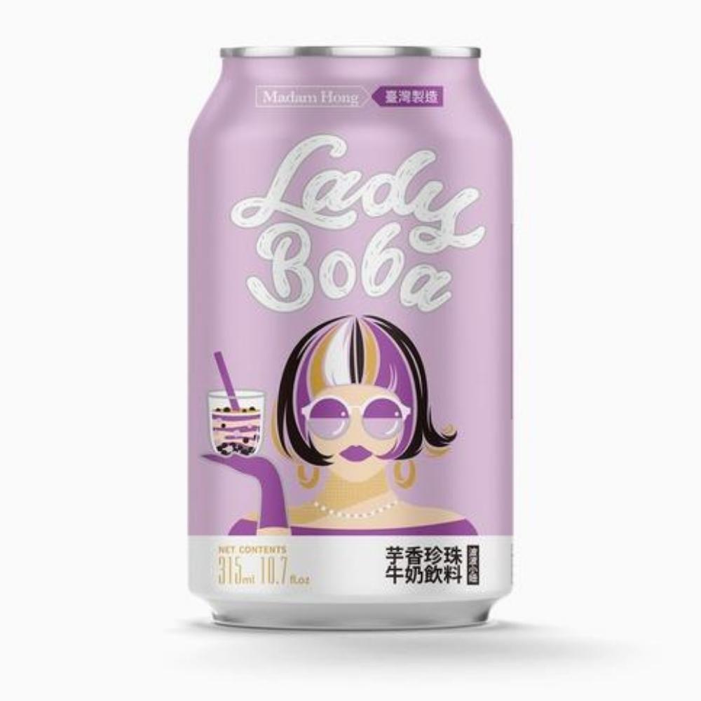 Lady Boba Taro Bubble Tea Drink 24 x 315 ml - Dulces