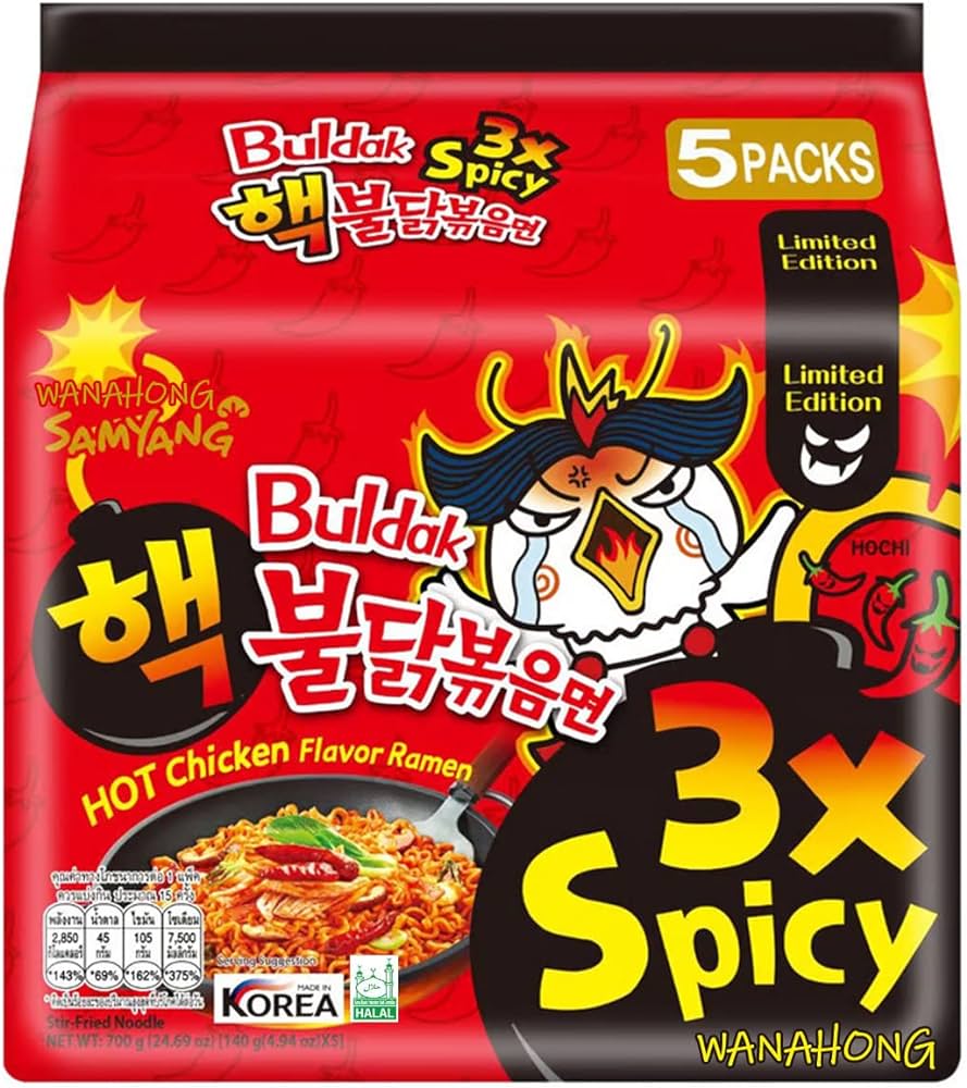 Samyang Buldak Hot 3x Spicy 8 x 5-pack (700 g) - Dulces