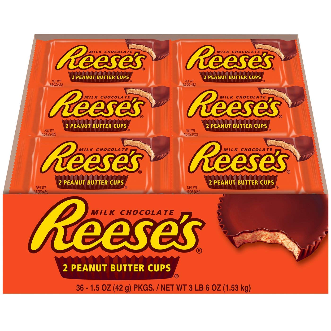 Reese's Peanut Butter Cup ( 2-cup) 36 x 42g - Dulces