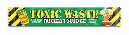 Toxic Waste - Nucler Sludge Chew Bar Sour Apple 50 x 20g - Dulces