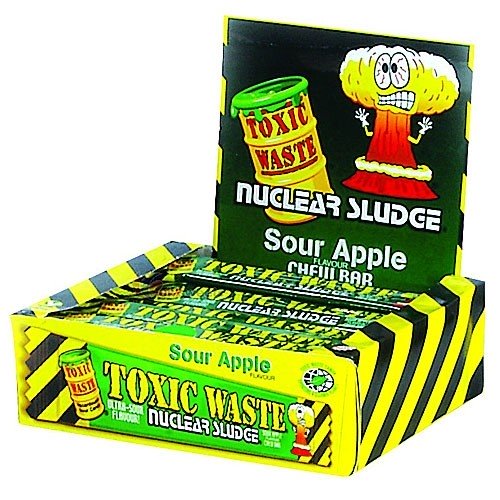 Toxic Waste - Nucler Sludge Chew Bar Sour Apple 50 x 20g - Dulces