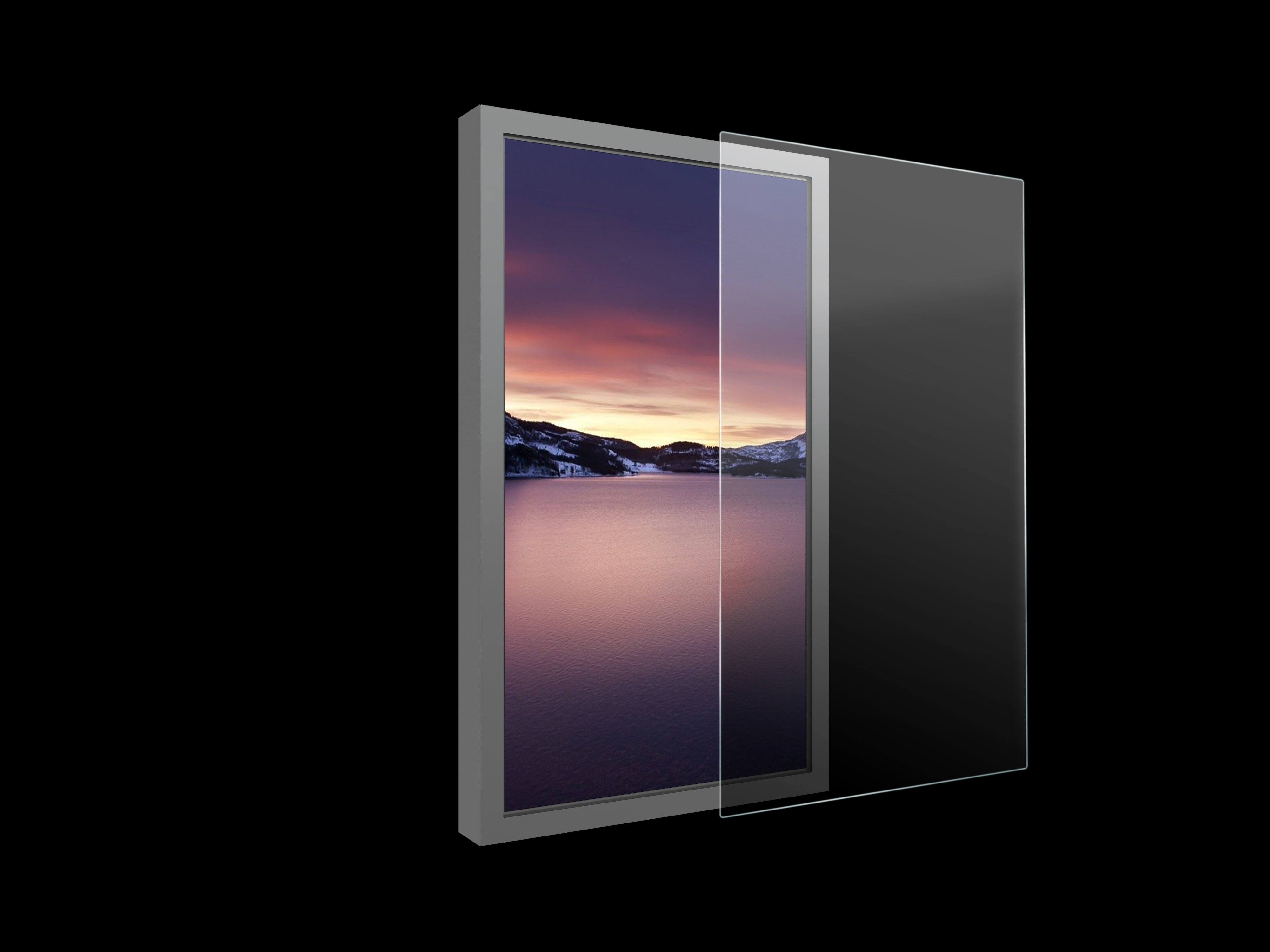 M Pro Series Enclosure - Safety Sheet Polycarbonate 65" - Multibrackets