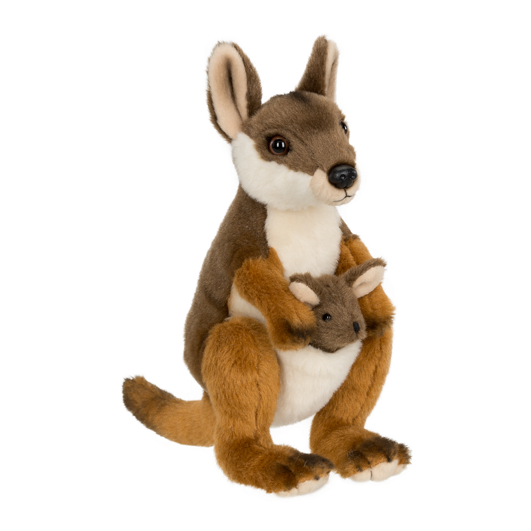 WWF Plush - Wallaby with Joey - 19 cm - Kalikå