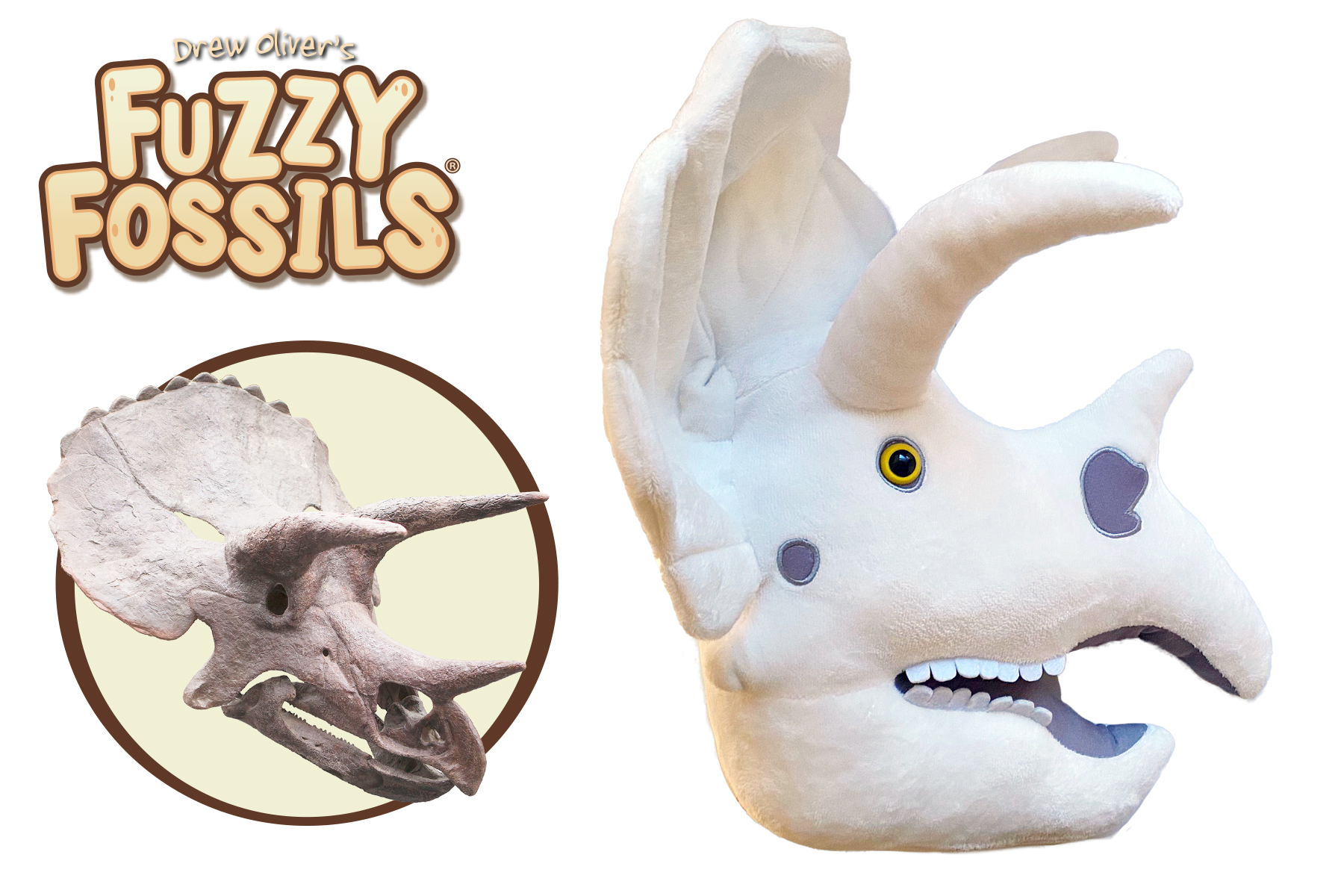 Triceratops Skull - Giant Microbes/Fuzzy Fossils - Kalikå