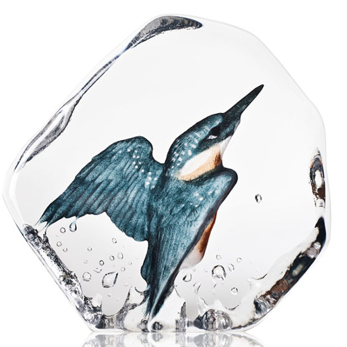 Mats Jonasson Wildlife Painted Kingfisher - glassboden.shop