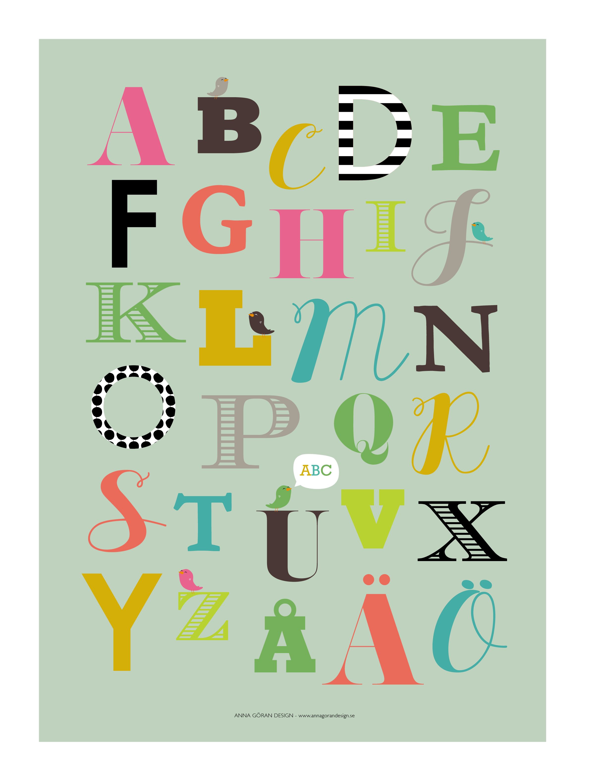 Nu ska vi lära oss ABC - Anna Göran Design
