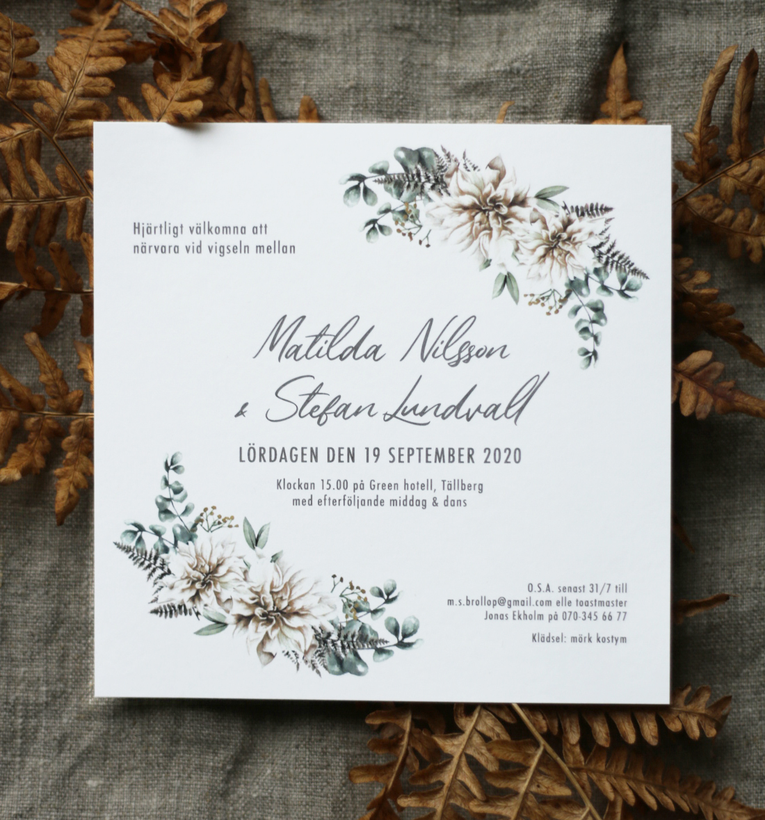 Bleka blommor enkelt - Anna Göran Design