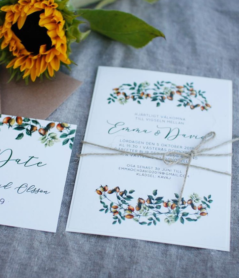 Nyponkant inbjudan - Anna Göran Design