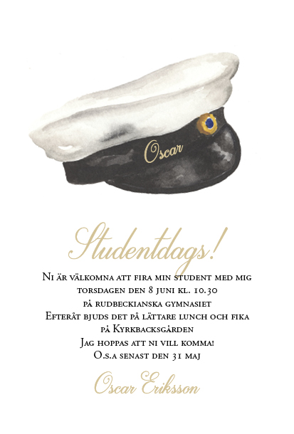 Studentkort mössa - Anna Göran Design