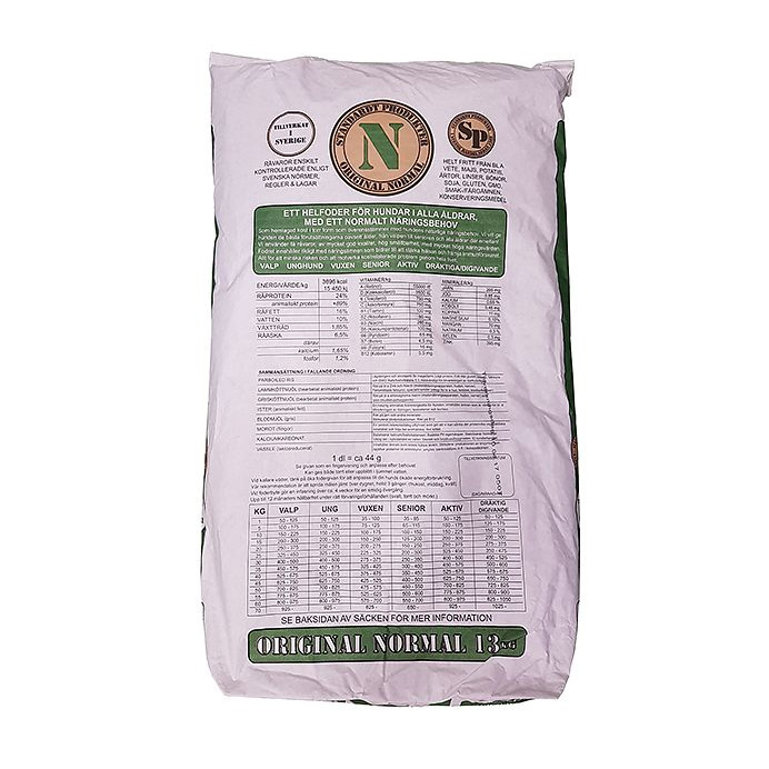 Standardt Hundfoder Normal 13 kg - jamihundsport