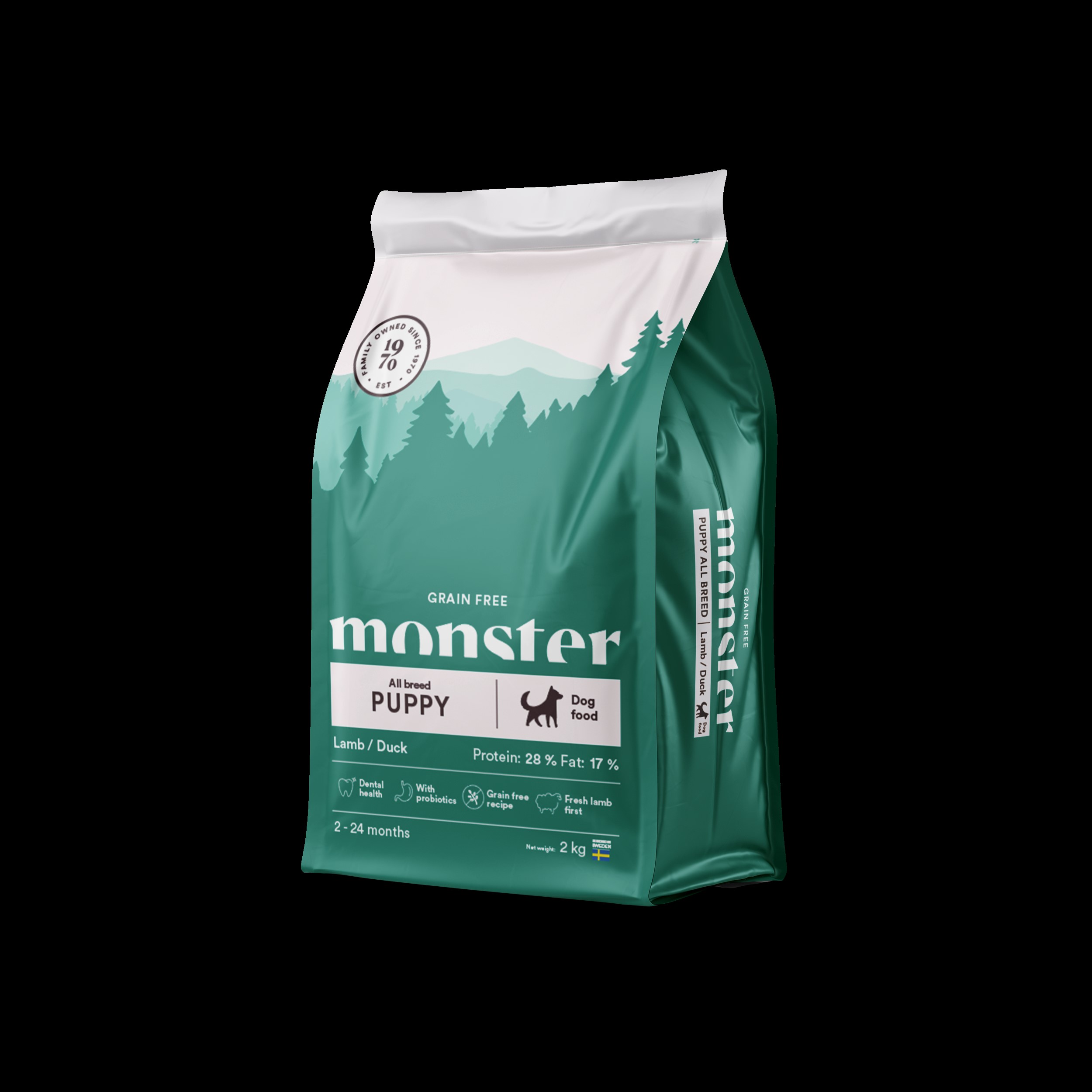 Monster Dog GF Puppy All breed, Lamb & duck - eurogroom.se