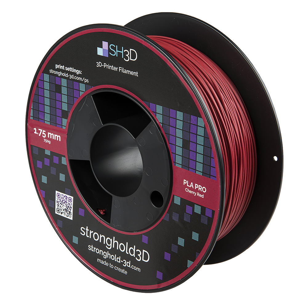 StrongHold PLA PRO filament (1.75mm, 750g) - Körsbärsröd - 3DFilament.se