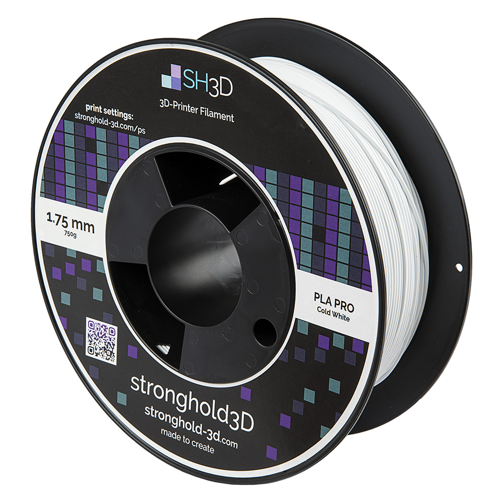 StrongHold PLA PRO filament (1.75mm, 750g) - Kallvit - 3DFilament.se