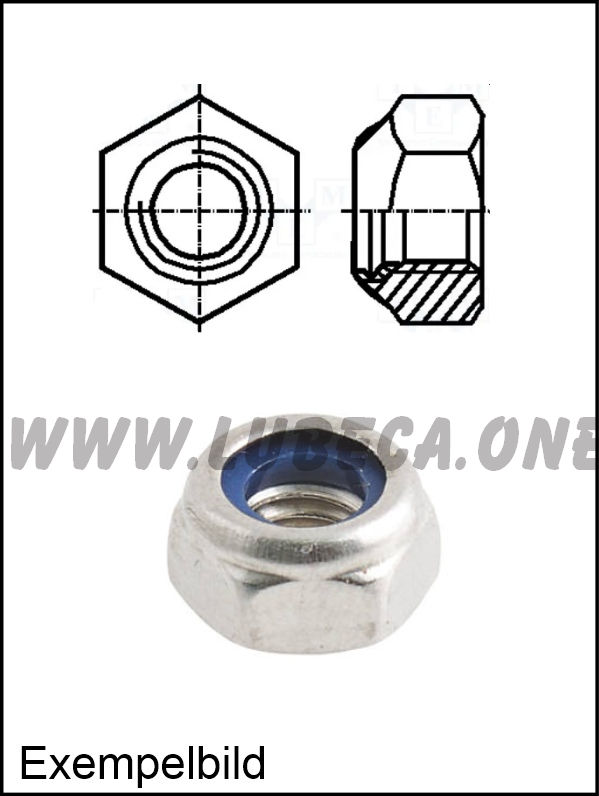 M4 Låsmutter Rostfri (Klass A2) - Lubeca