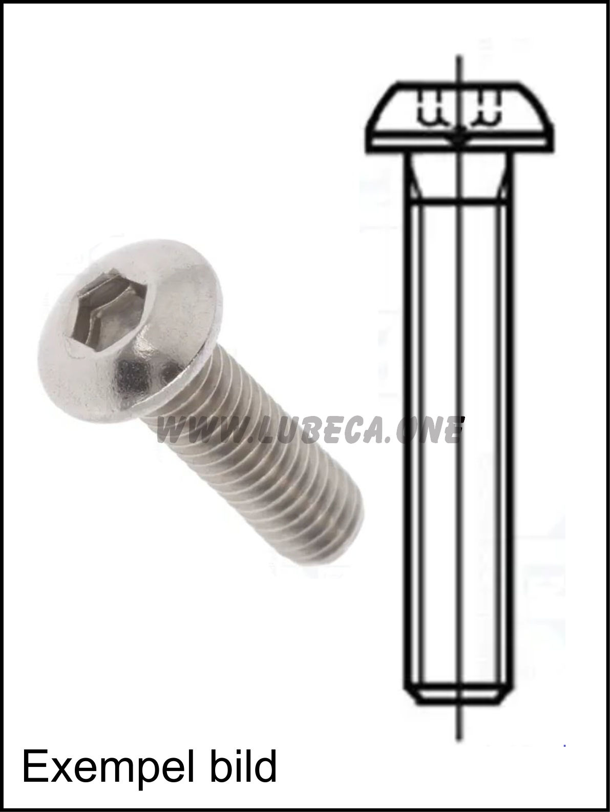 M3 Insex / L=10mm / Rostfritt Klass A2 - Lubeca