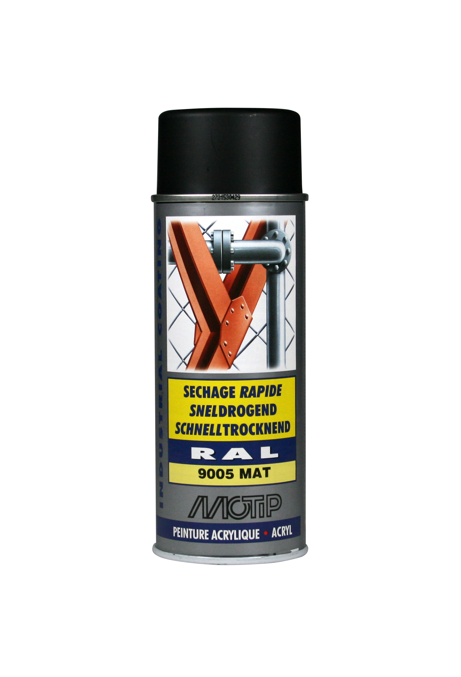 RAL 9005 Matt Deep Black 400ml - Motip