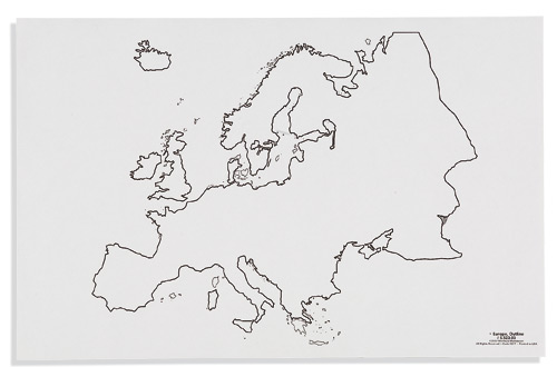 Propé Montessorimaterial - Europakarta utan statsgränser ( 50 ark