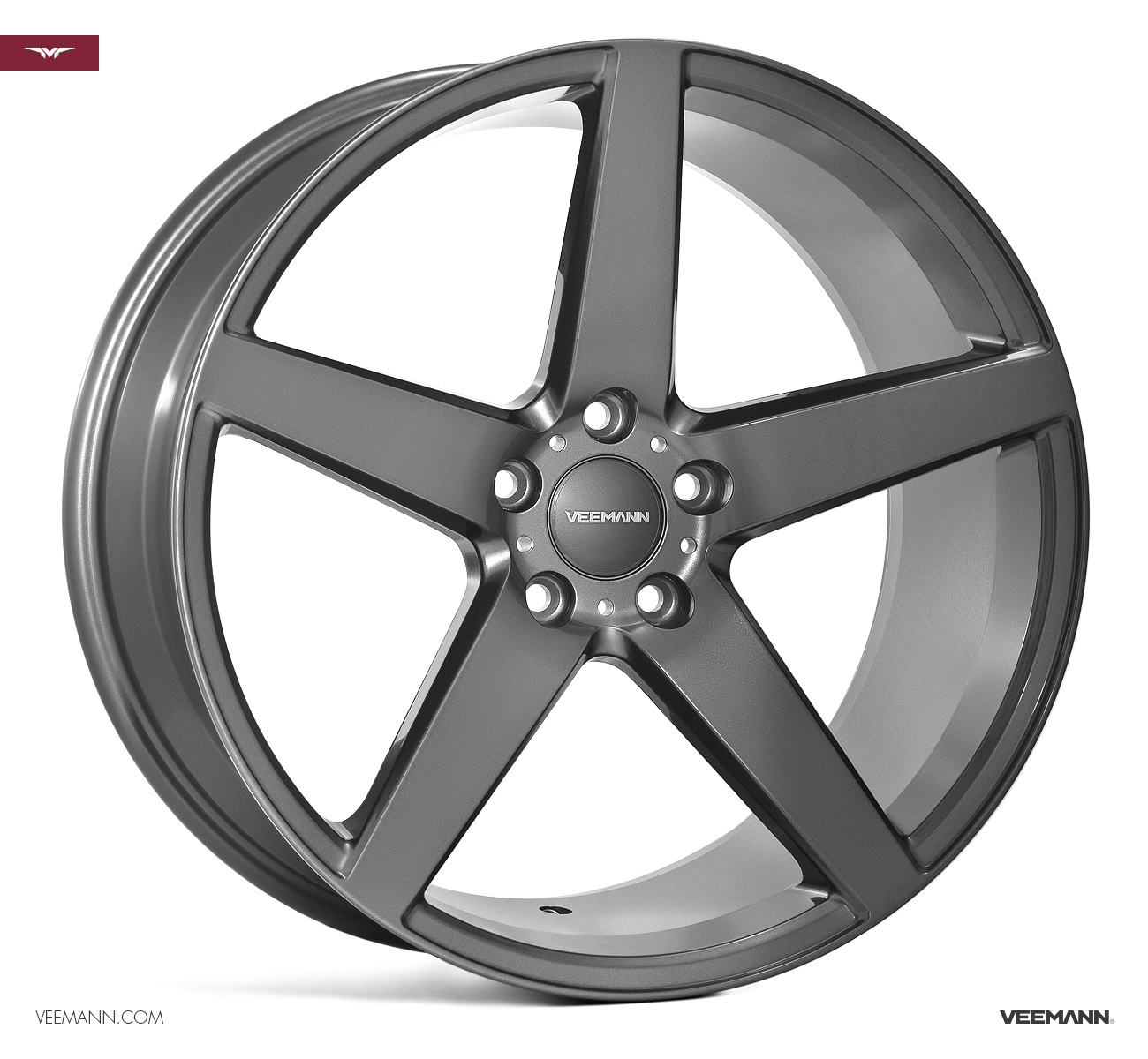 22" Veemann V-FS8 Gloss Graphite 5/120 - -WHEELFIT-